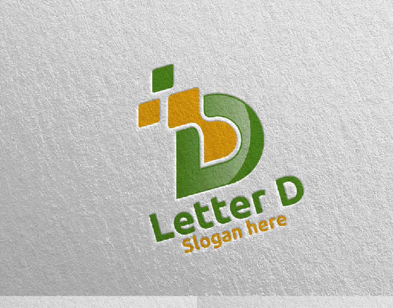 Modèle de logo numérique lettre D Design 2 - TemplateMonster