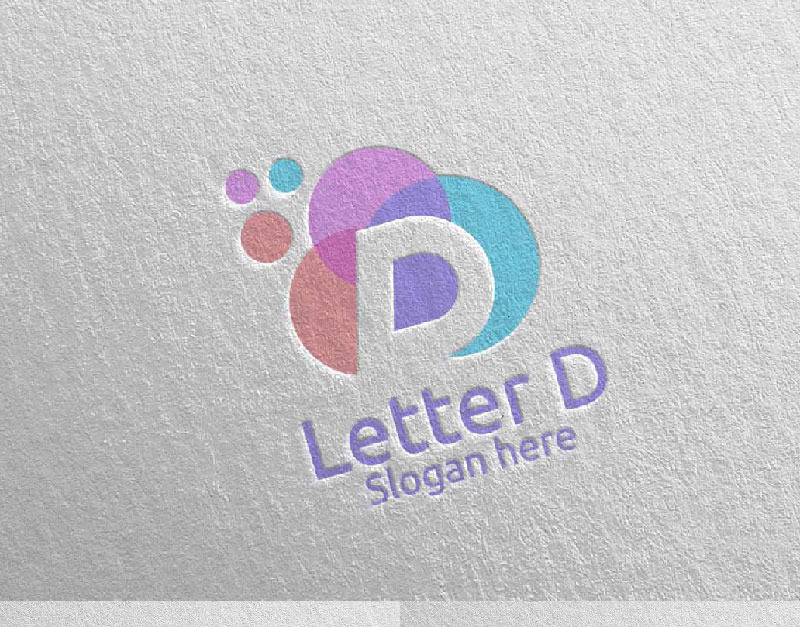 Digital Letter D Design 5 Logo Template - TemplateMonster