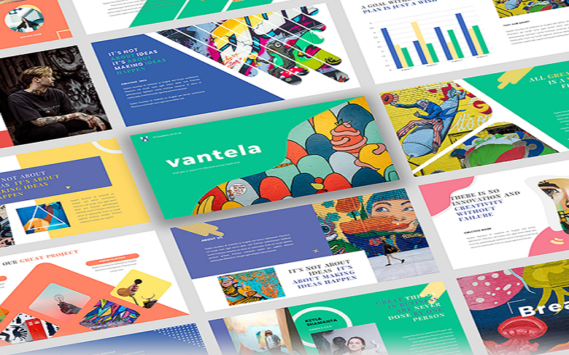 Vantela - Pop Art & Grafitti PowerPoint template
