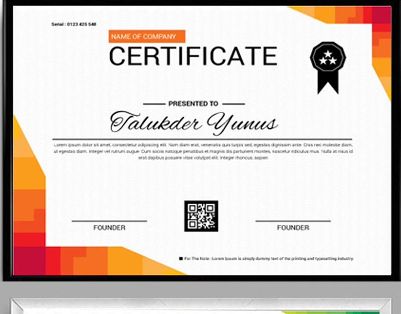 Identity page Certificate Template #97960 - TemplateMonster