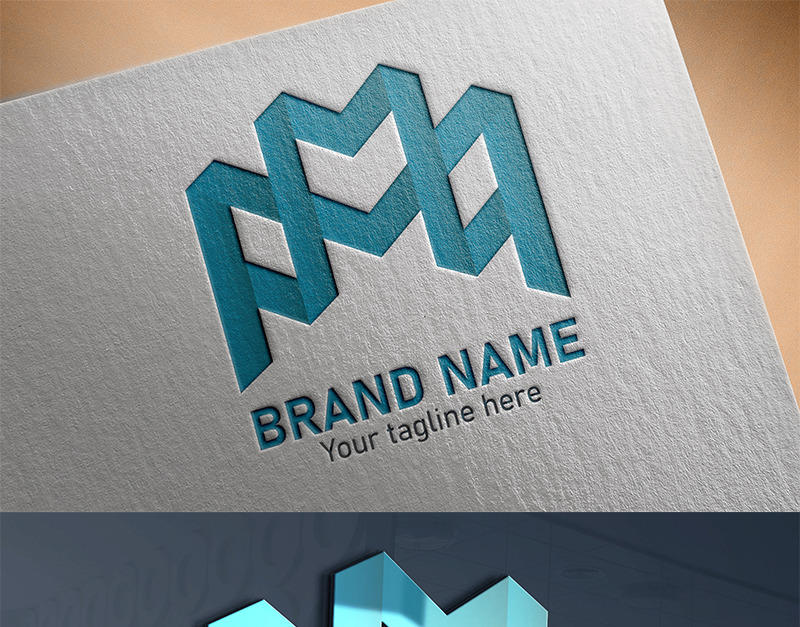 M harfi tasarım logo şablonu #97904 - TemplateMonster