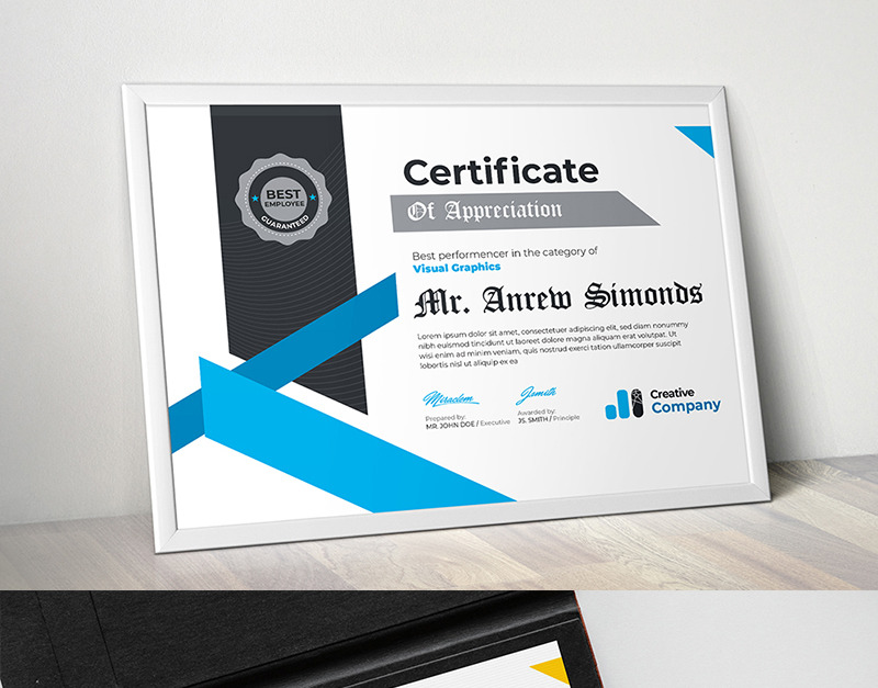 Modern Certificate - Corporate Identity Template