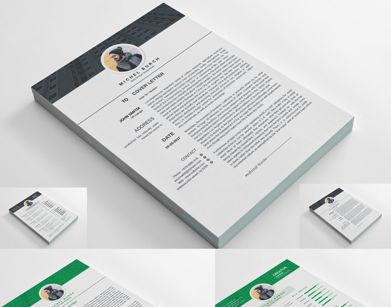 Black Color Resume - Corporate Identity Template