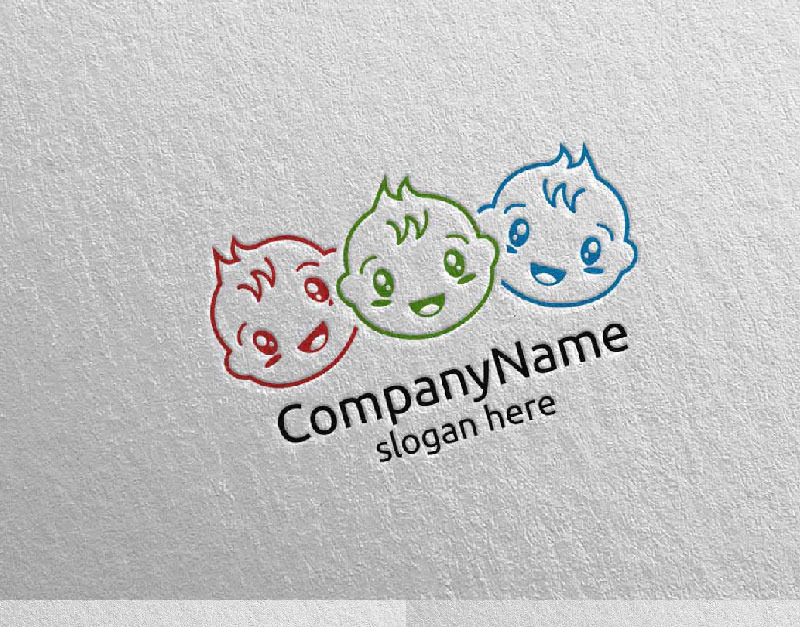 Cute Baby Smile Logo Template #98192 - TemplateMonster