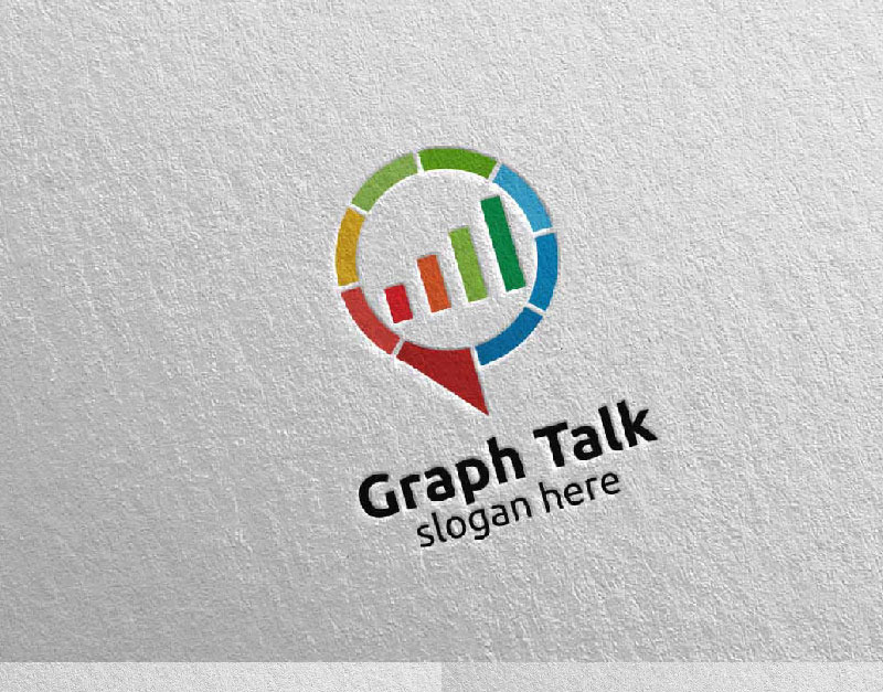 Business Talk Stats 2 Logo Template - TemplateMonster