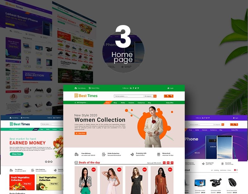 E-commerce Web Site PSD Template #98281 - TemplateMonster