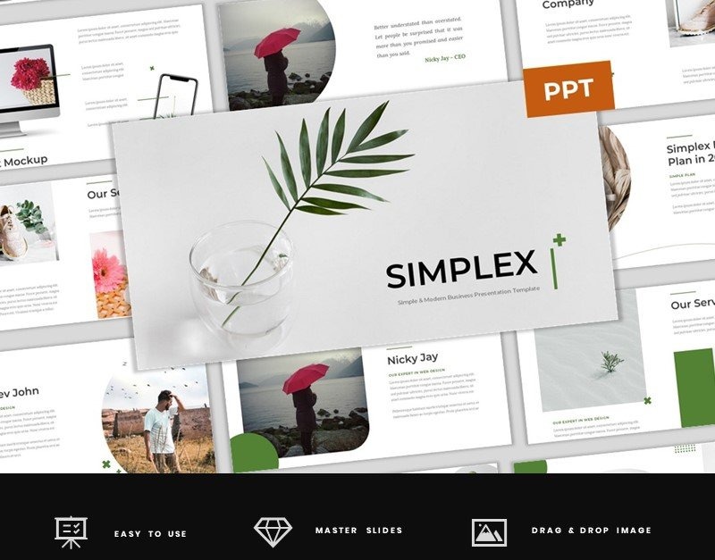 Simplex - Simple & Modern Business PowerPoint template