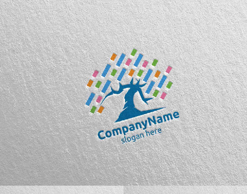 Tree Digital Financial Investment 1 Logo Template