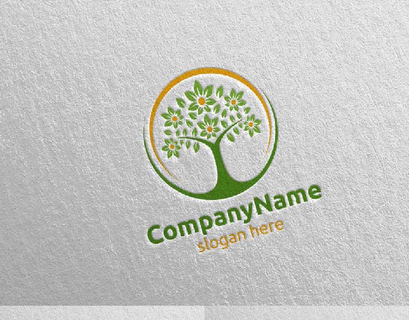 Tree Digital Financial Investment Logo Template