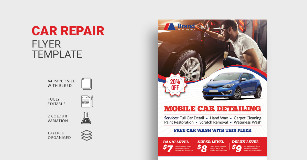 Car Repair Flyer - Corporate Identity Template