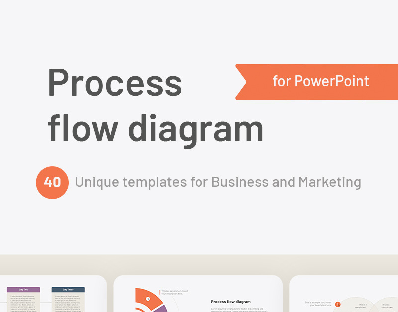 Diagrama de flujo de proceso plantilla de PowerPoint