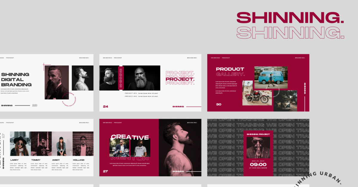 SHINNING Presentation PowerPoint template - TemplateMonster