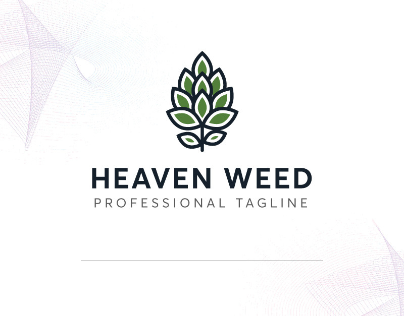 Heaven Weed Logo Template #98708 - TemplateMonster
