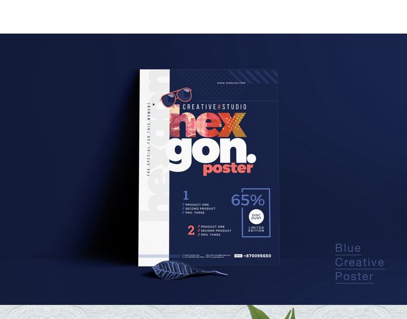 Creative Navy Blue Event Poster / Flyer - Corporate Identity Template