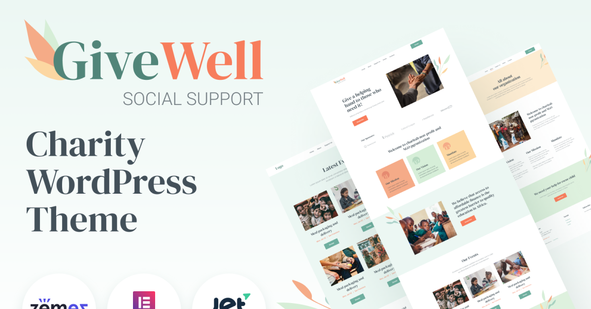 GiveWell - Donation Non-profit Website WordPress Theme