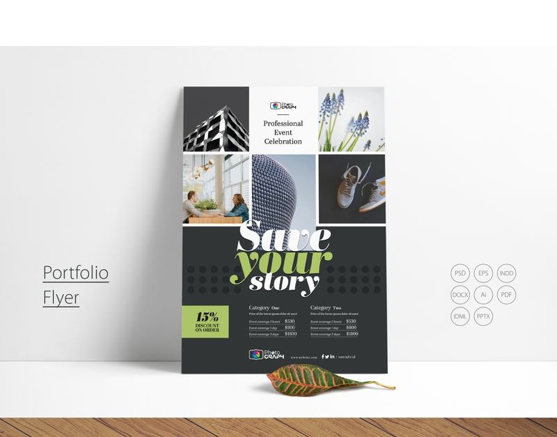 Minimal Portfolio Flyer - Corporate Identity Template
