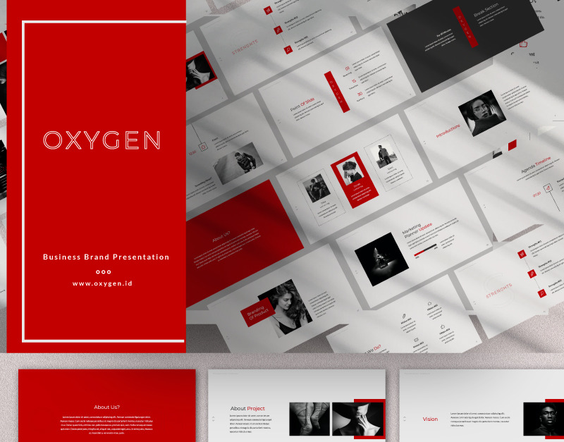 OXYGEN Presentation PowerPoint template - TemplateMonster