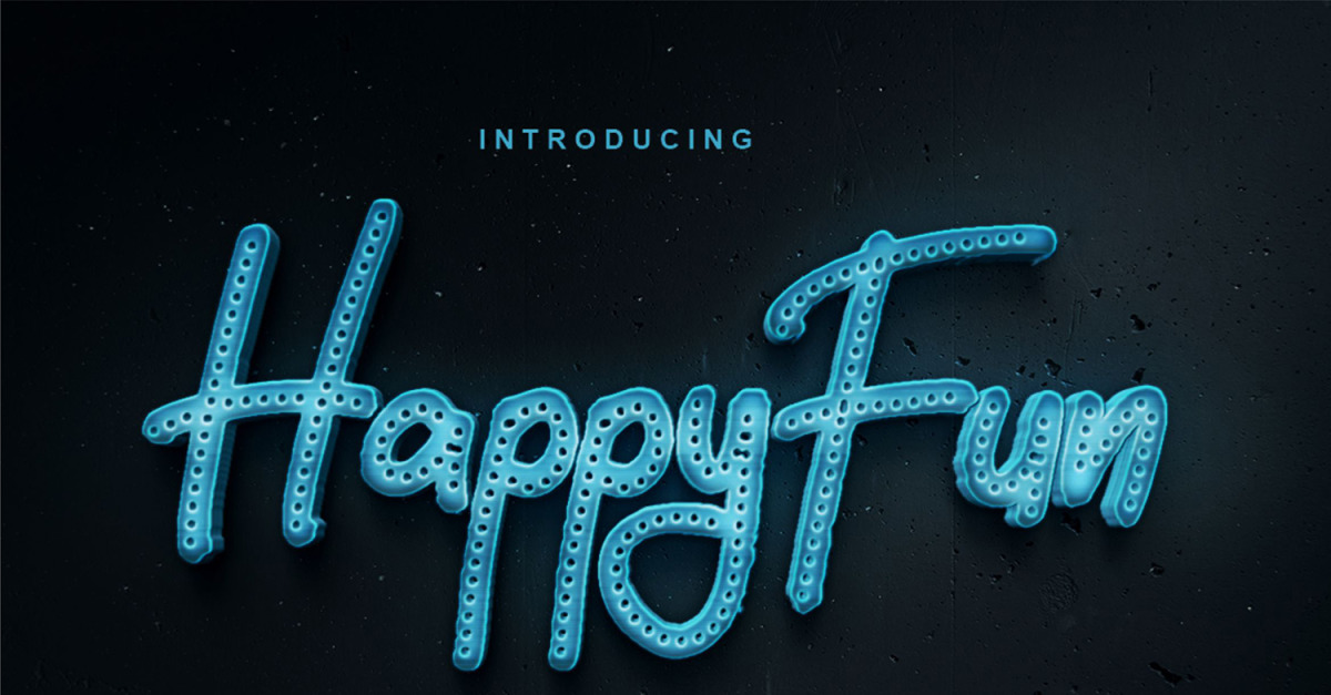 HappyFun | Modern Light Typeface Font - TemplateMonster