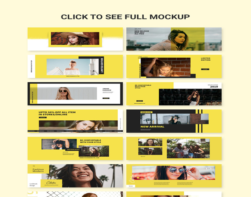 Yellow Facebook Cover Templates for Social Media