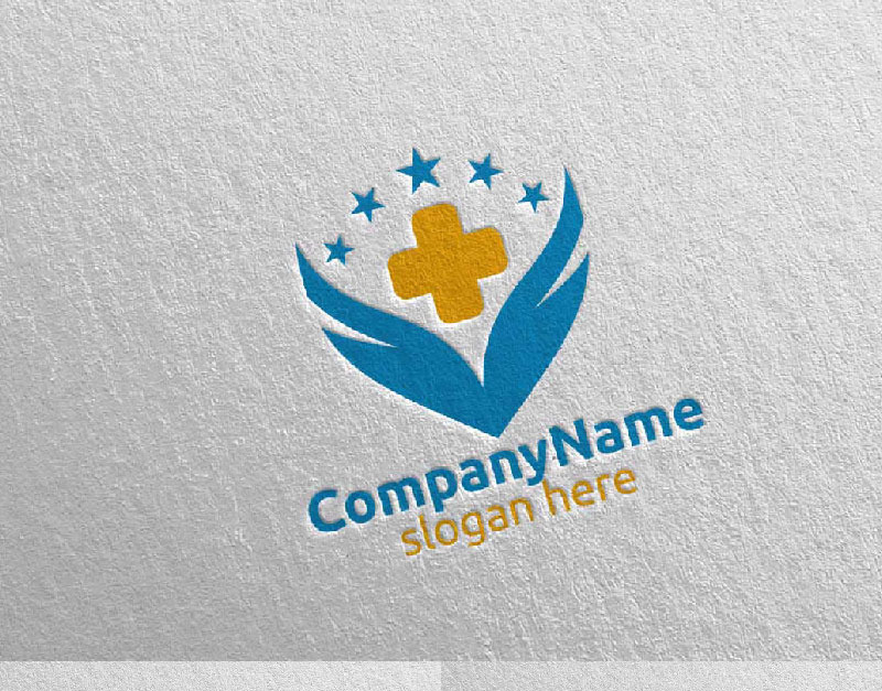 Cross Wings Medical Hospital 36 Logo Template