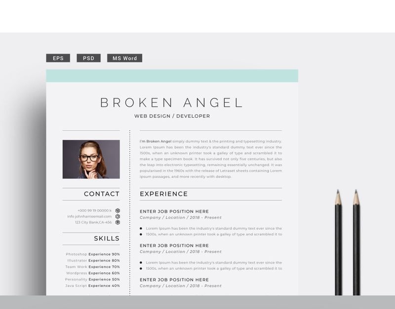 Minimal Cover Letter Resume Template - TemplateMonster