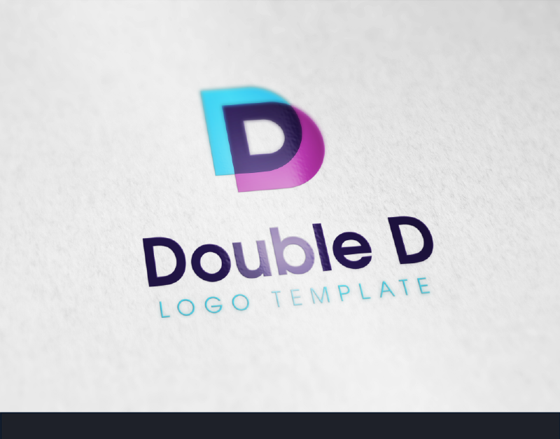 Double D Logo Düzenlenebilir Şablon #99901 - TemplateMonster
