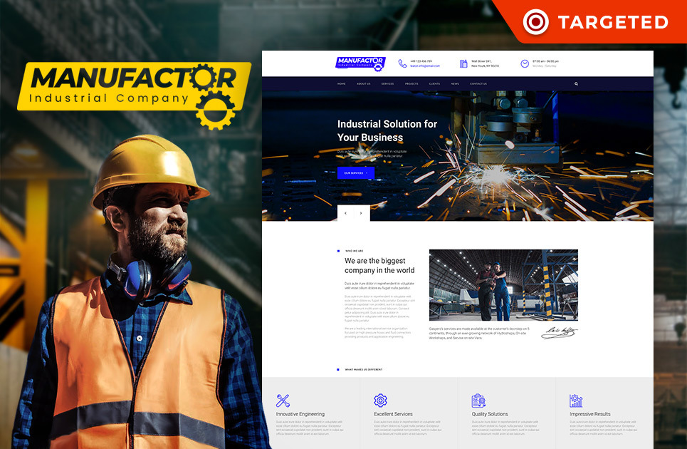 Manufacturer Website Template for Industrial Company - MotoCMS