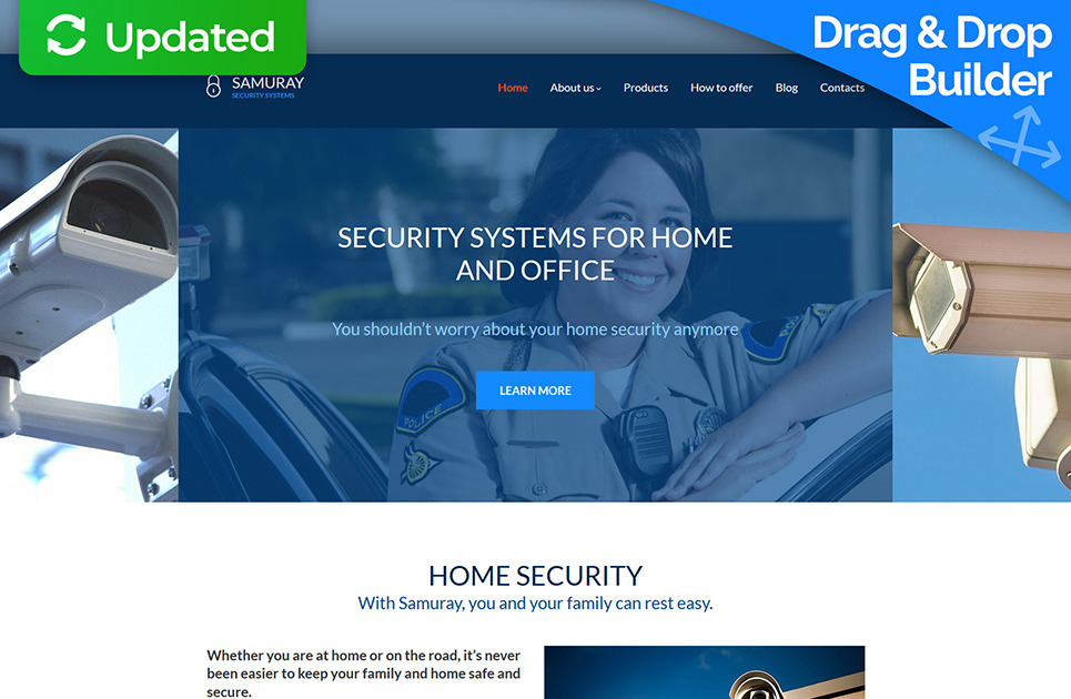 Security System Website Template for Home and Business Security - MotoCMS