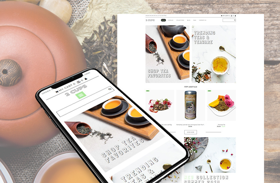 Tea Shop Website Template for Online Store - MotoCMS