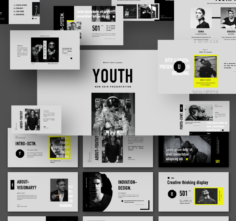 YOUTH Presentation PowerPoint template - TemplateMonster YOUTH Presentation PowerPoint template - TemplateMonster