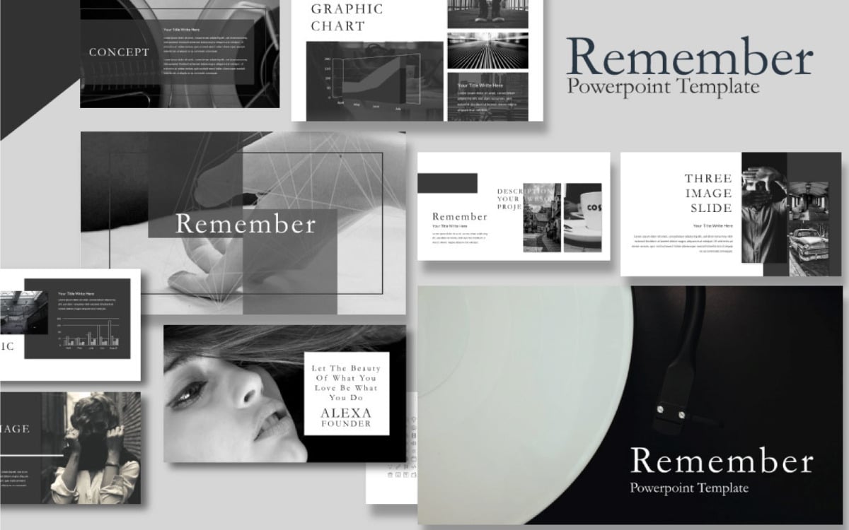 Remember Presentation PowerPoint Template - TemplateMonster