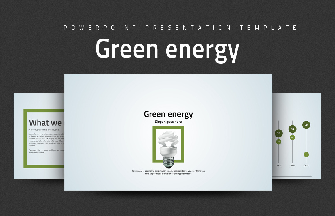 Green Energy PowerPoint template #103088 - TemplateMonster