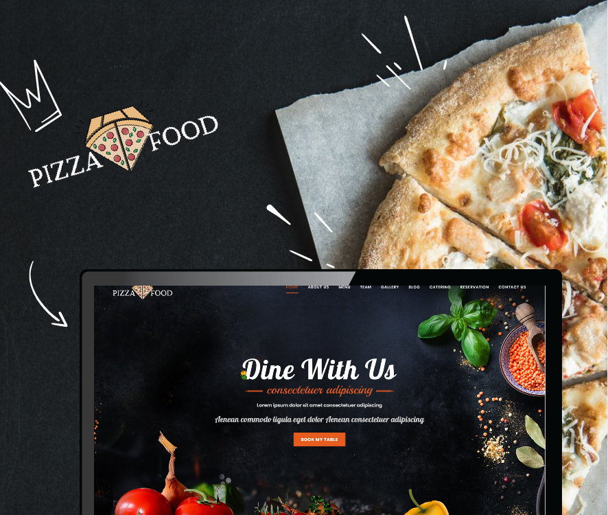 Pizza Food - HTML for restaurant, cafe or pizzeria Landing Page Template
