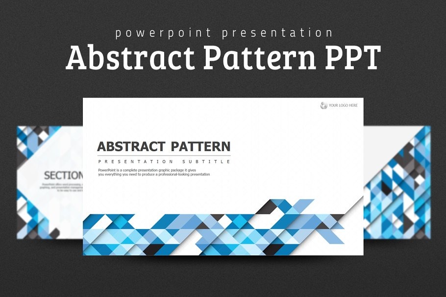 Abstract Pattern PPT PowerPoint template - TemplateMonster