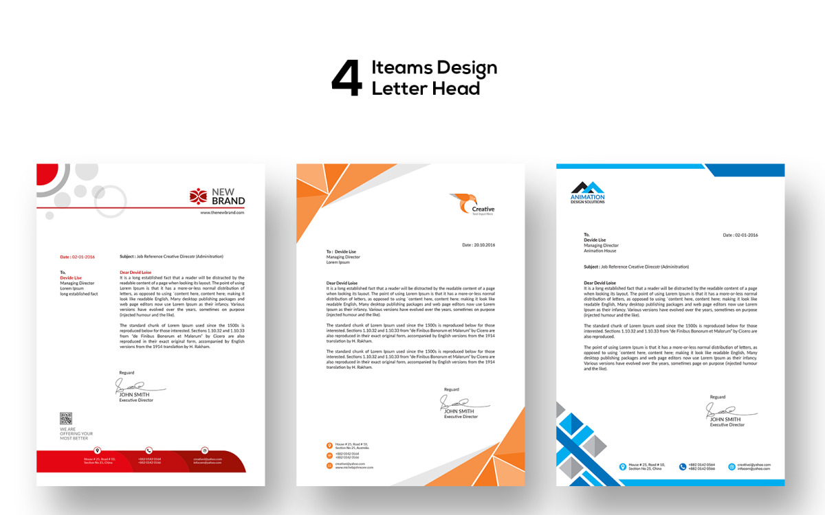 Letter Head Bundle Design - Corporate Identity Template