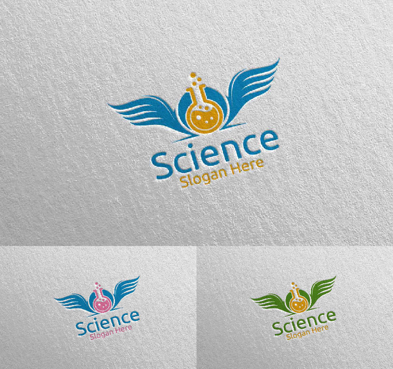 Fly Science and Research Lab Design Concept Logo Template