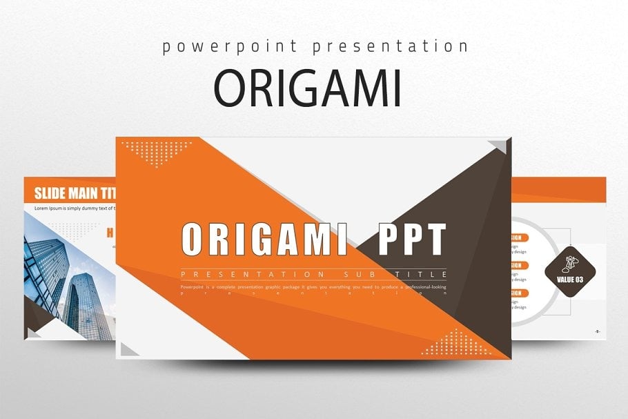Origami PPT PowerPoint template #108706 - TemplateMonster