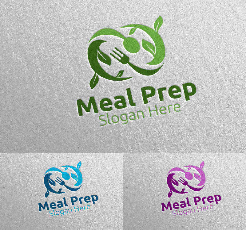 Meal Prep Healthy Food 4 Logo Template - TemplateMonster