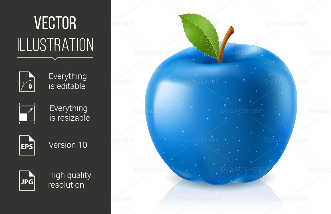 Blue Apple Clipart