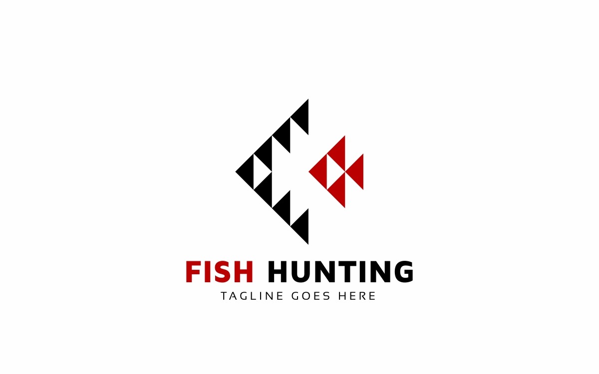 Fish Hunting Logo Template #118176 - TemplateMonster