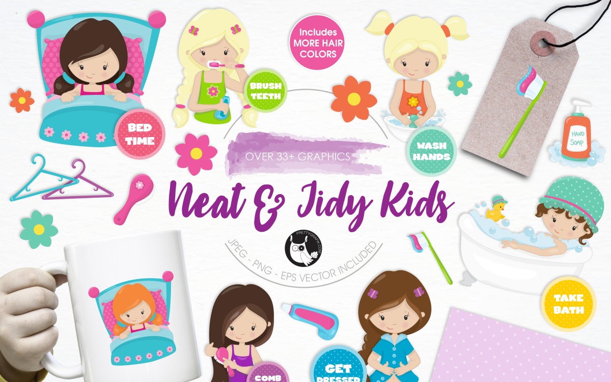 Hygiene Chart Illustration Pack - Vector Image