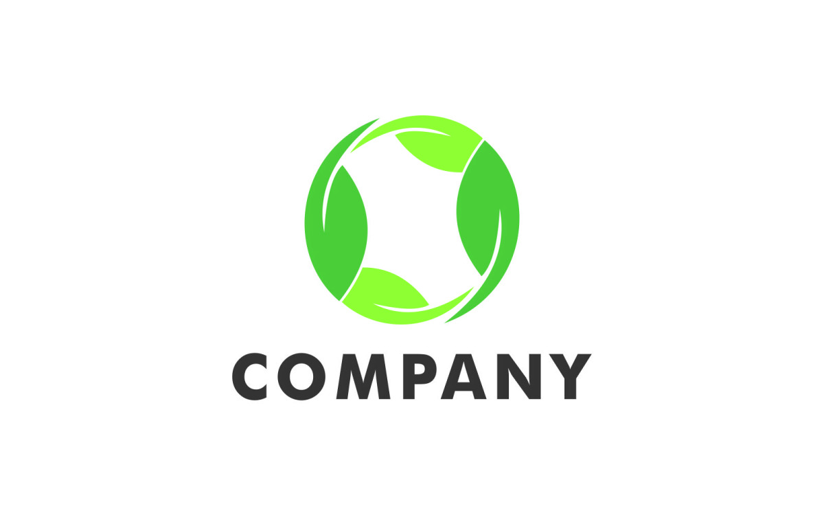 Logotipo De Círculo Verde Y Blanco