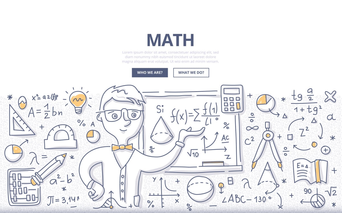 Math Doodle Concept - Vector Image #123366 - TemplateMonster