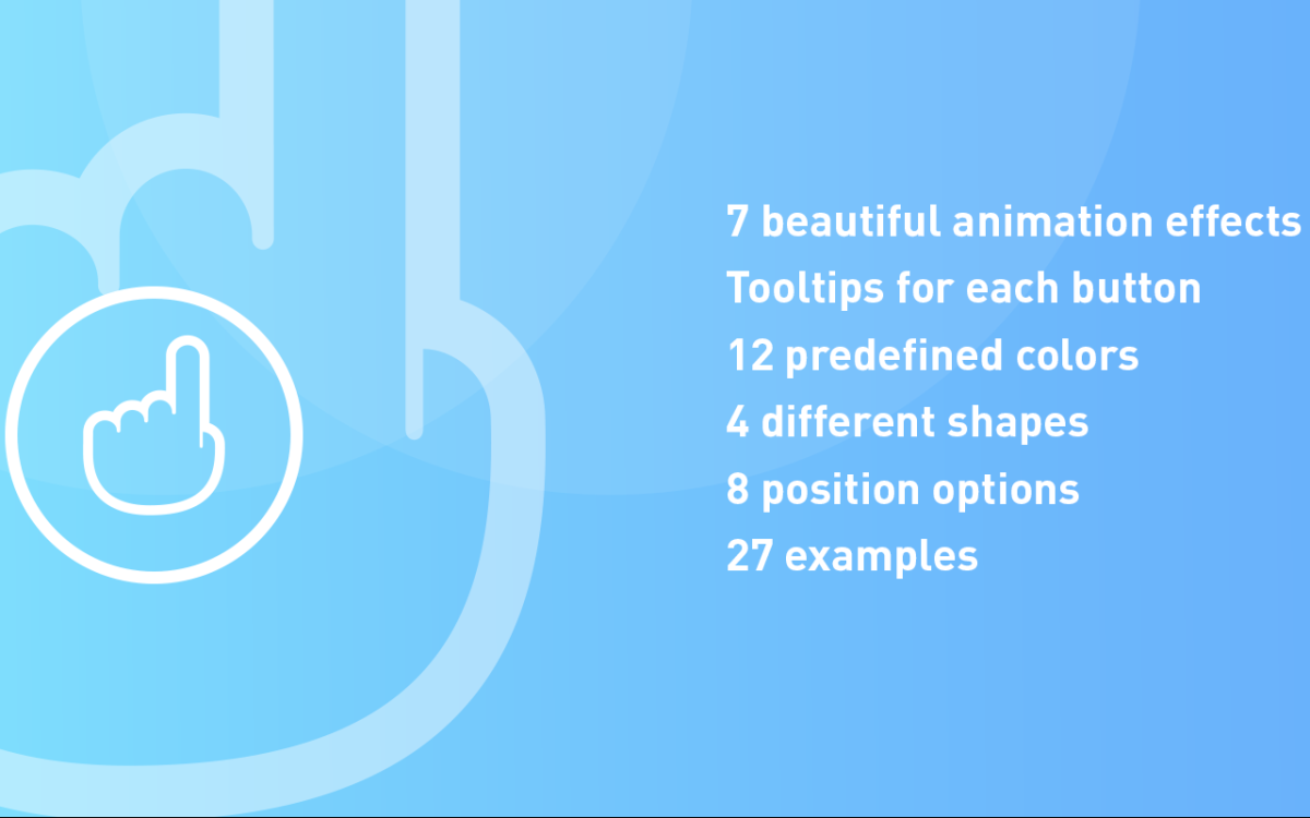 Floating Buttons Pure Css3 Ui Elements Templatemonster