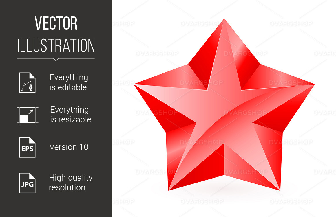 Red Star - Vector Image #123806 - TemplateMonster