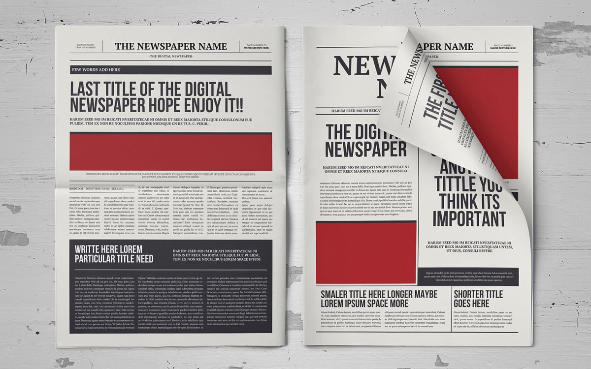 Classic A3 Newspaper Magazine Template - TemplateMonster
