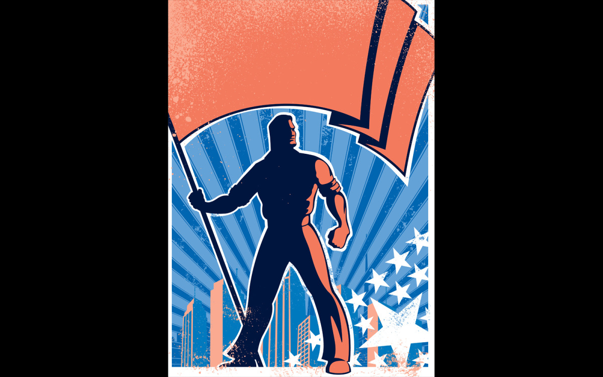 Flag Bearer Poster 2 - Illustration #143620 - TemplateMonster