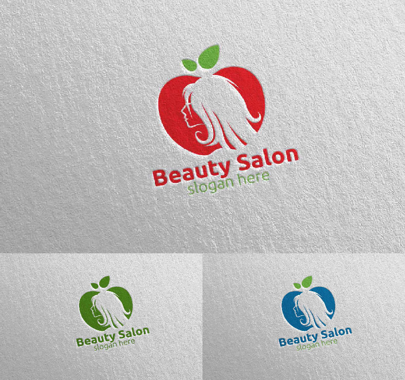 Apple Beauty Salon Logo Template #145028 - TemplateMonster