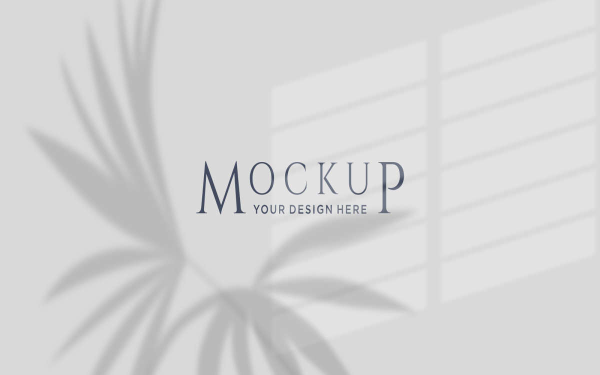 Realistic leaf Shadow Mockup Template Product Mockup