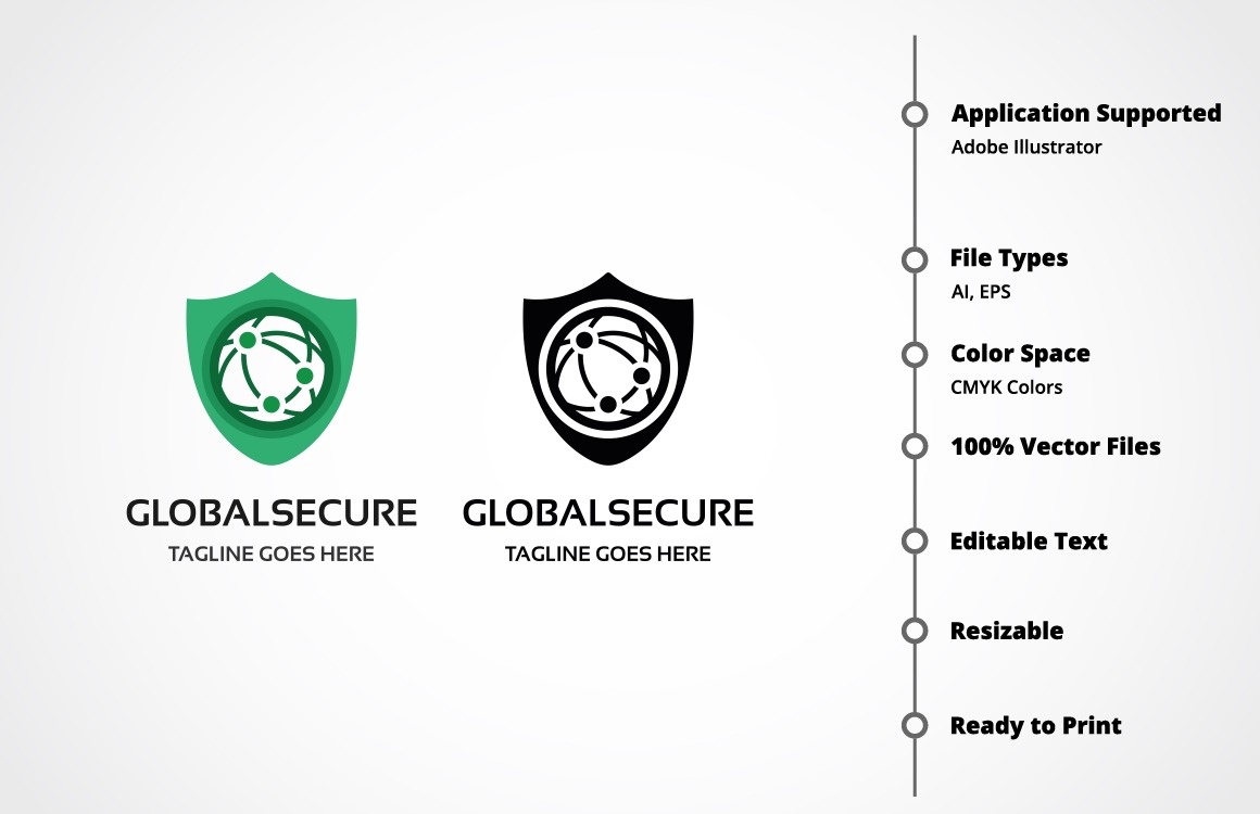 Global Secure Logo Template #150041 - TemplateMonster